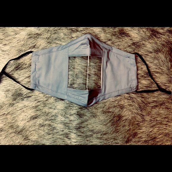 Accessories | Light Grey Clear Window Face Mask For Lip Reading | Poshmark